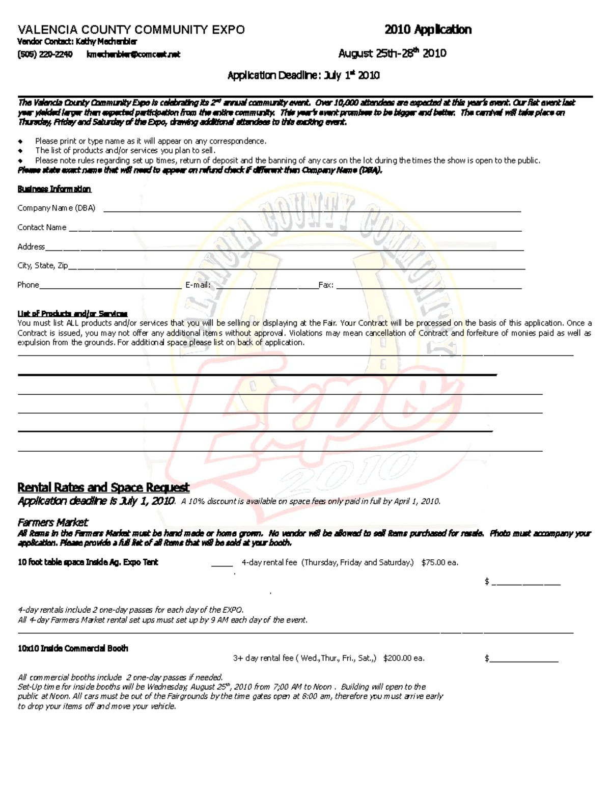 32006 617 Commercial Vendor Application - VALENCIA COUNTY COMMUNITY ...