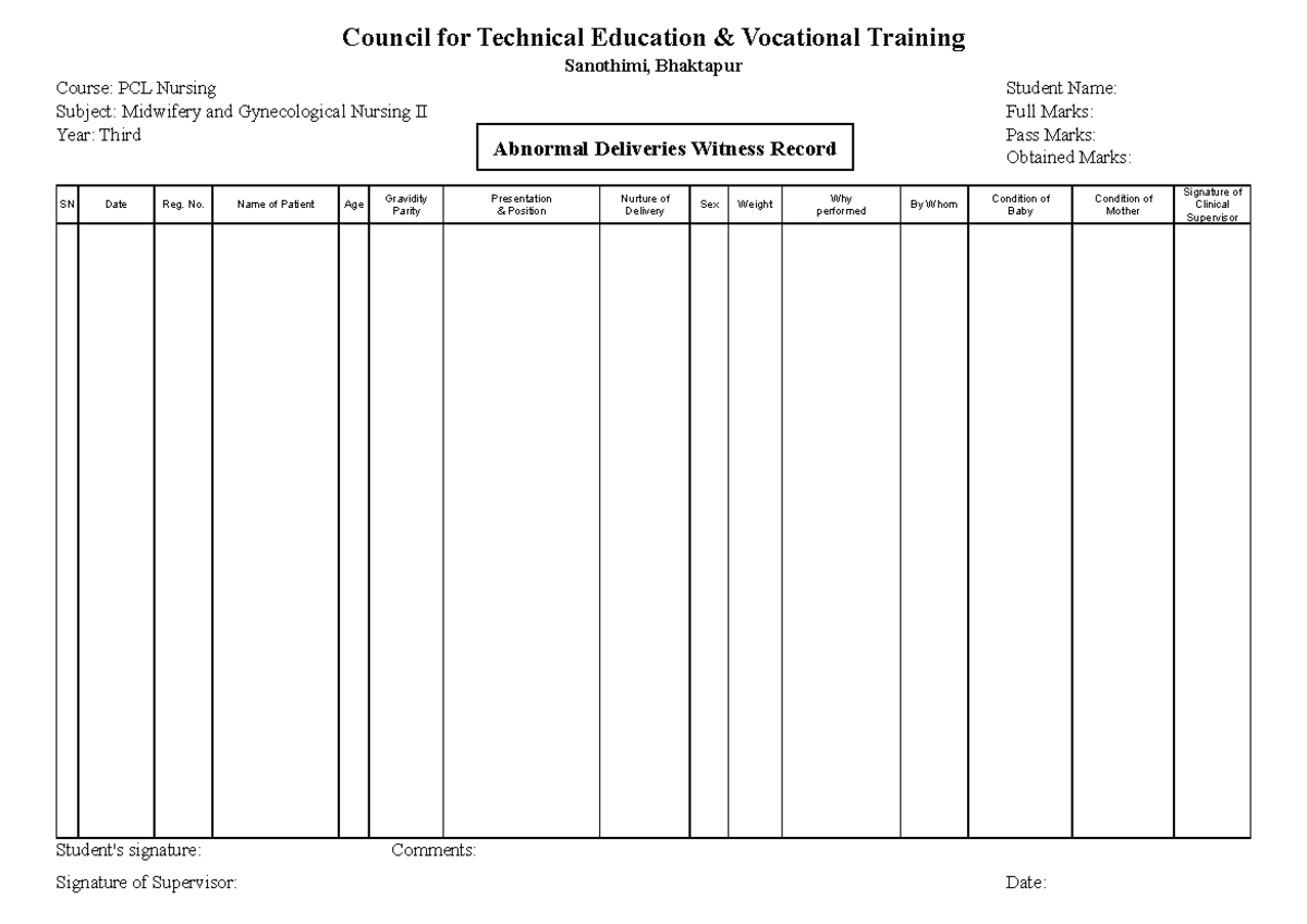 A3 - For nursing - Council for Technical Education & Vocational ...