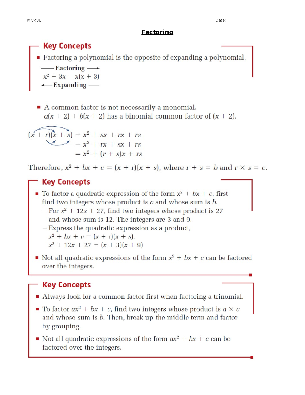 Factoring & Practice - cjesnceiusnecinsiuencuieuncsnsincsiecennusei ...