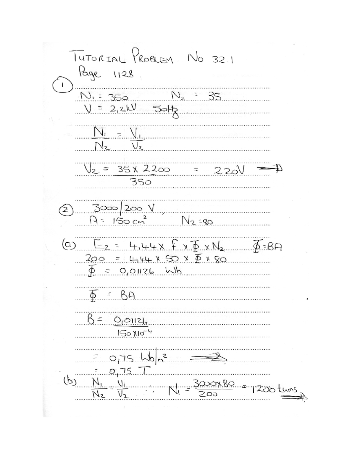 Electrical Machines II-ELM216A-Singlephase Transformers-Solutions-Tutorial Problem 32.1-32.2-32. ...