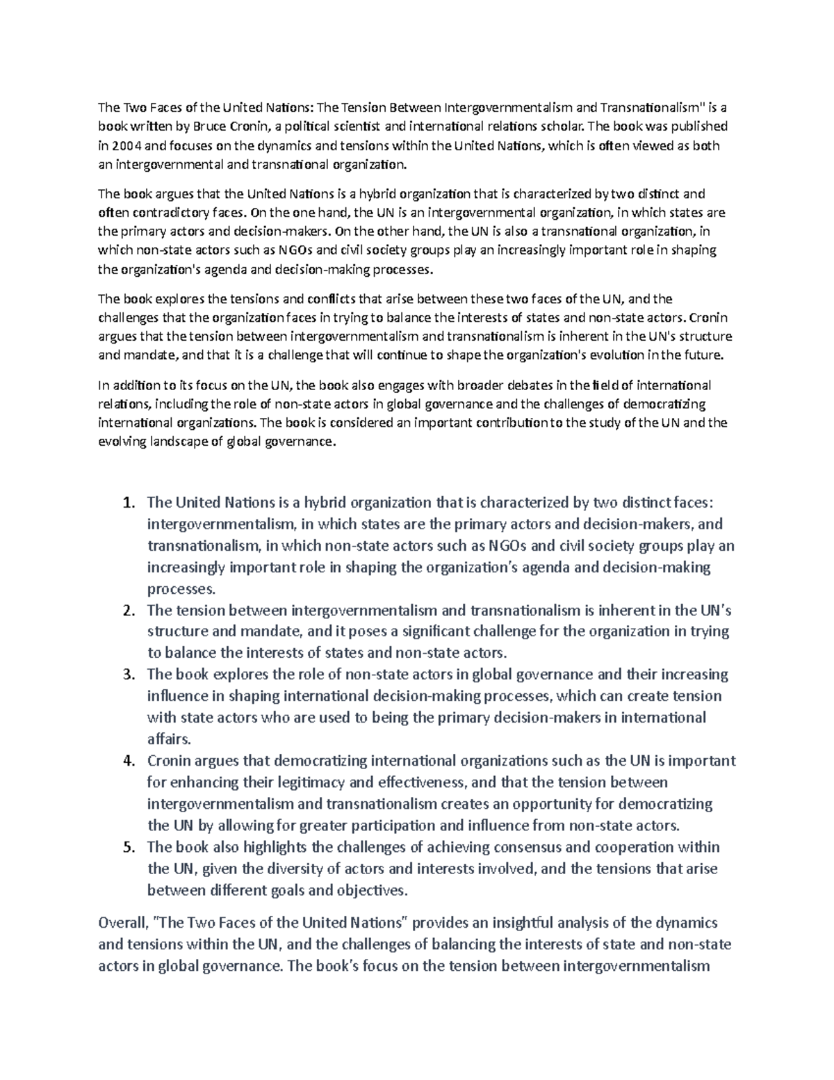 The Two Faces of the United Nations - The book was published in 2004 ...