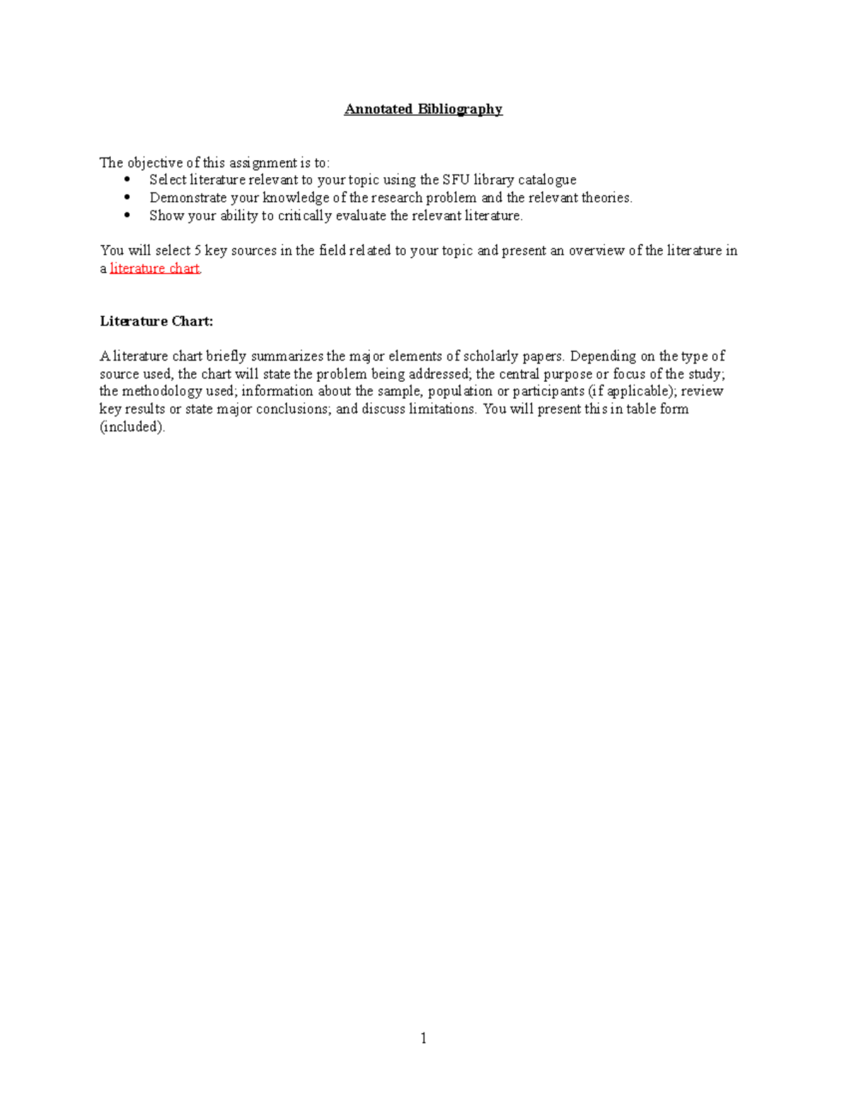 Sample Annotated Bibliography - Annotated Bibliography The objective of ...