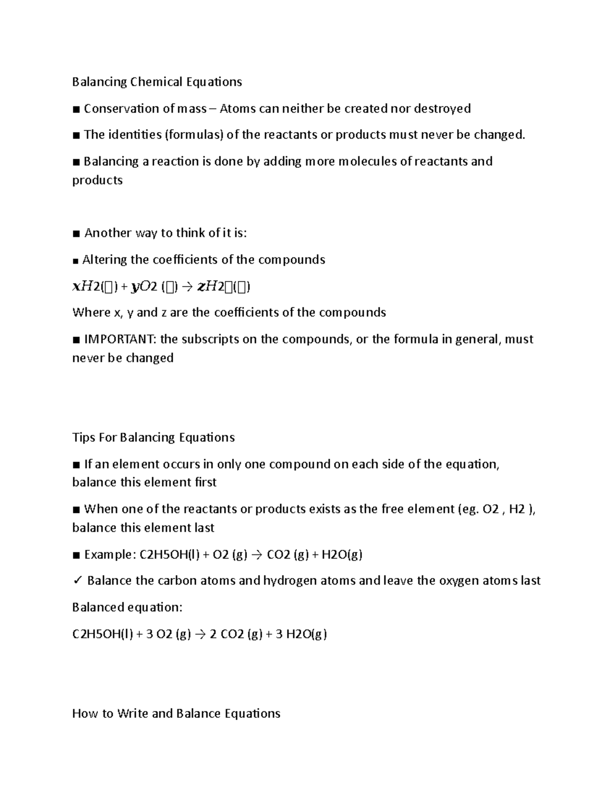 163 Balancing Chemical Equations sum Balancing Chemical Equations 163-balancing-chemical-equations-sum-balancing-chemical-equations