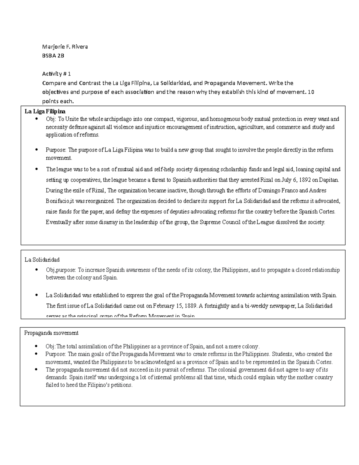 Marjorie F. rivera - NOTHING - Marjorie F. Rivera BSBA 2B Activity # 1 ...