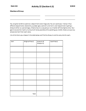 Activity 5 (Section 2022 - Math 015 Activity 5 (Section 3) 9/ Members ...