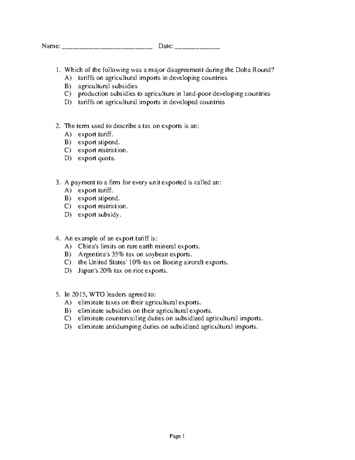 Chapter 10 - MC questions - Name: __________________________ Date ...
