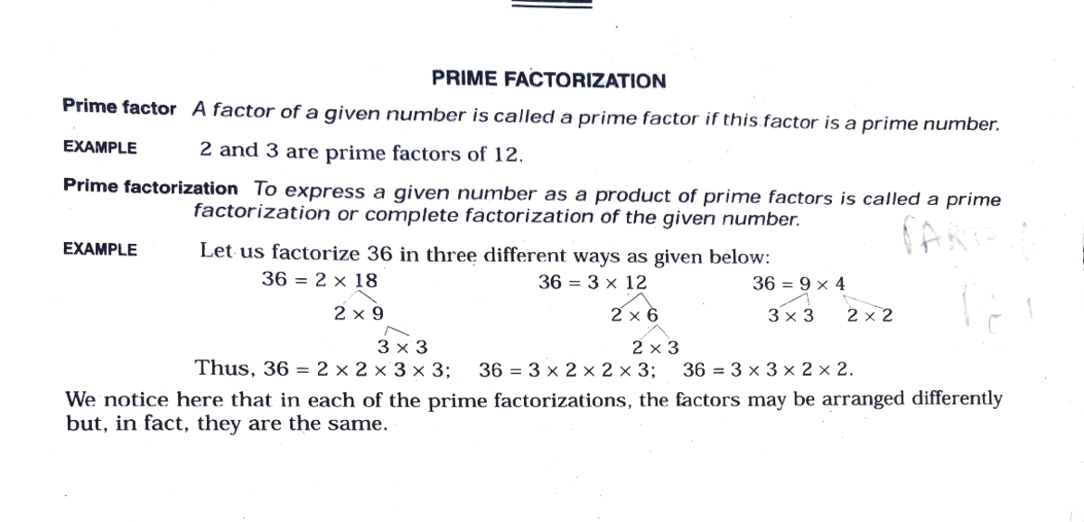 PLY WITH NO PART 6 CL 6 - class 6 notes - PRIME FACTORIZATION Prime ...