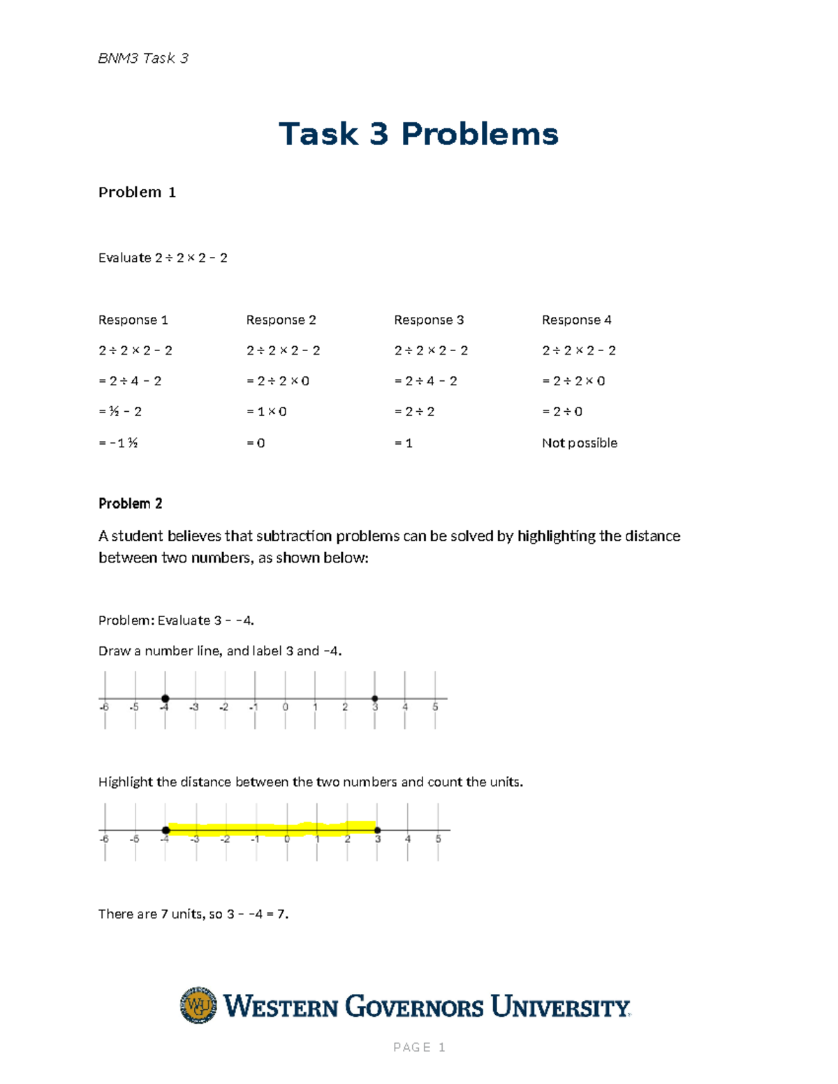 Task 3 Problems (10) - BNM3 Task 3 Task 3 Problems Problem 1 Evaluate 2 ...