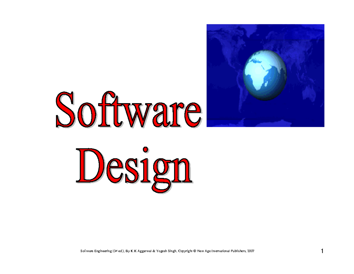 Unit3 Design part1 - Notes for the respective sub - Software ...