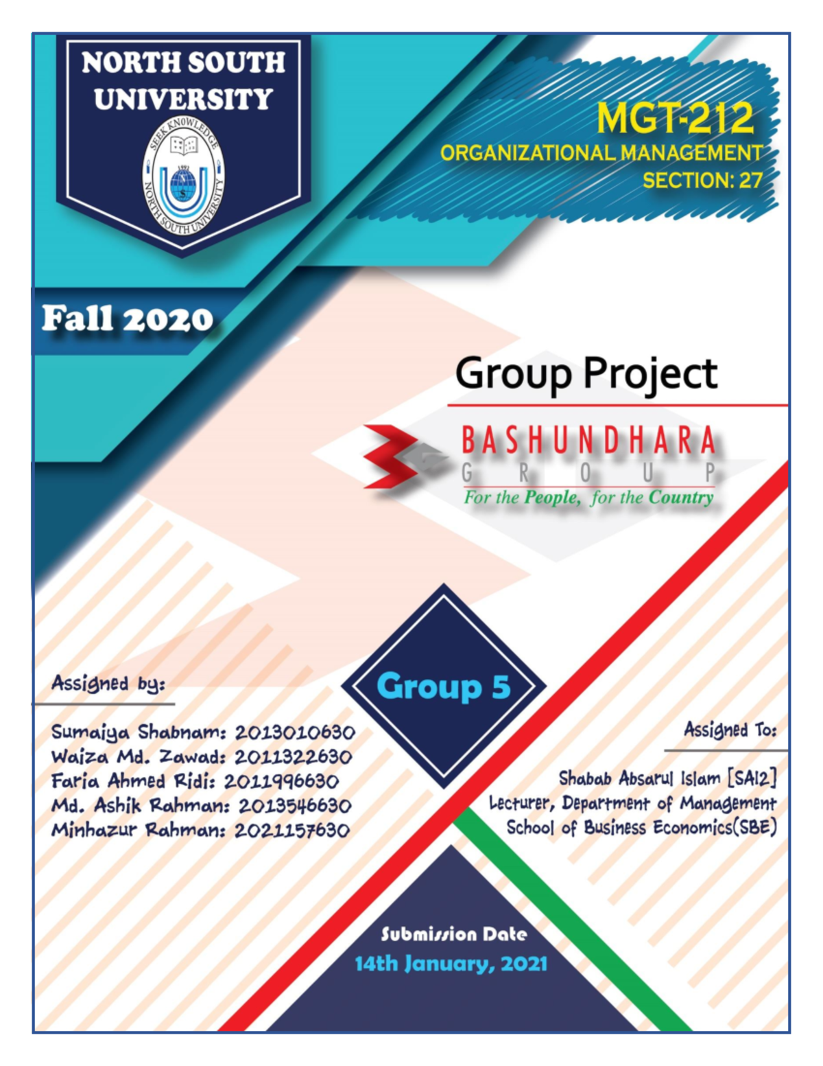 Group 5 ; MGT Report ; Bashundhara Group - Operational Managment - NSU ...