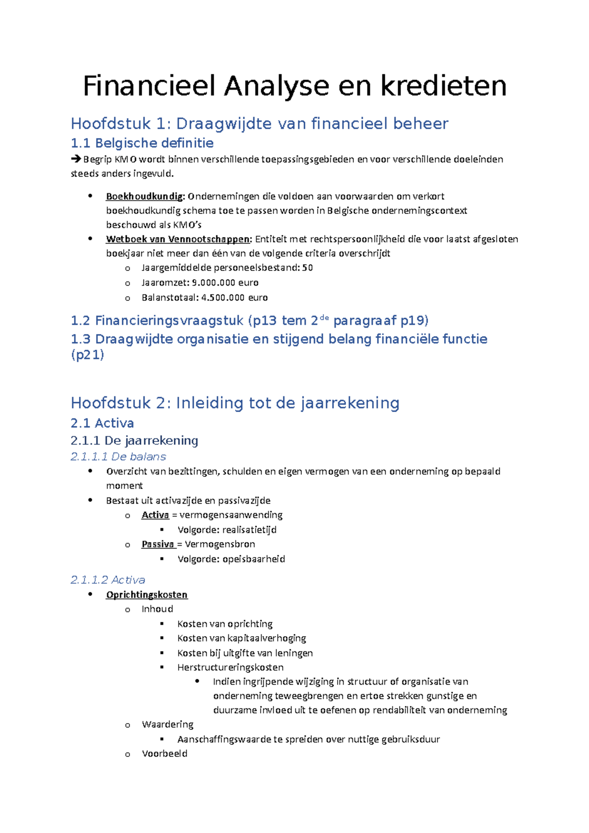 Financieel Analyse en kredieten - Financieel Analyse en kredieten ...