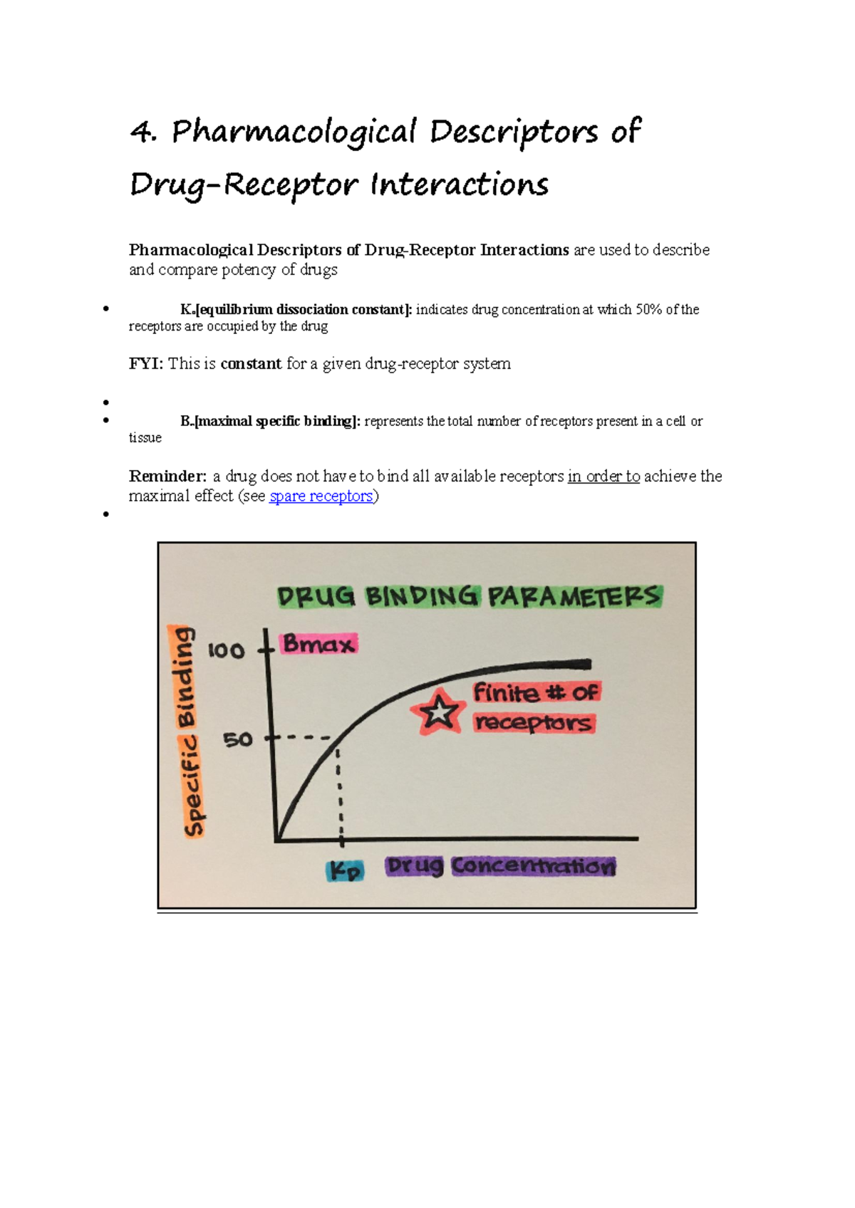 Drug intraction - lecture note - 4. Pharmacological Descriptors of Drug ...