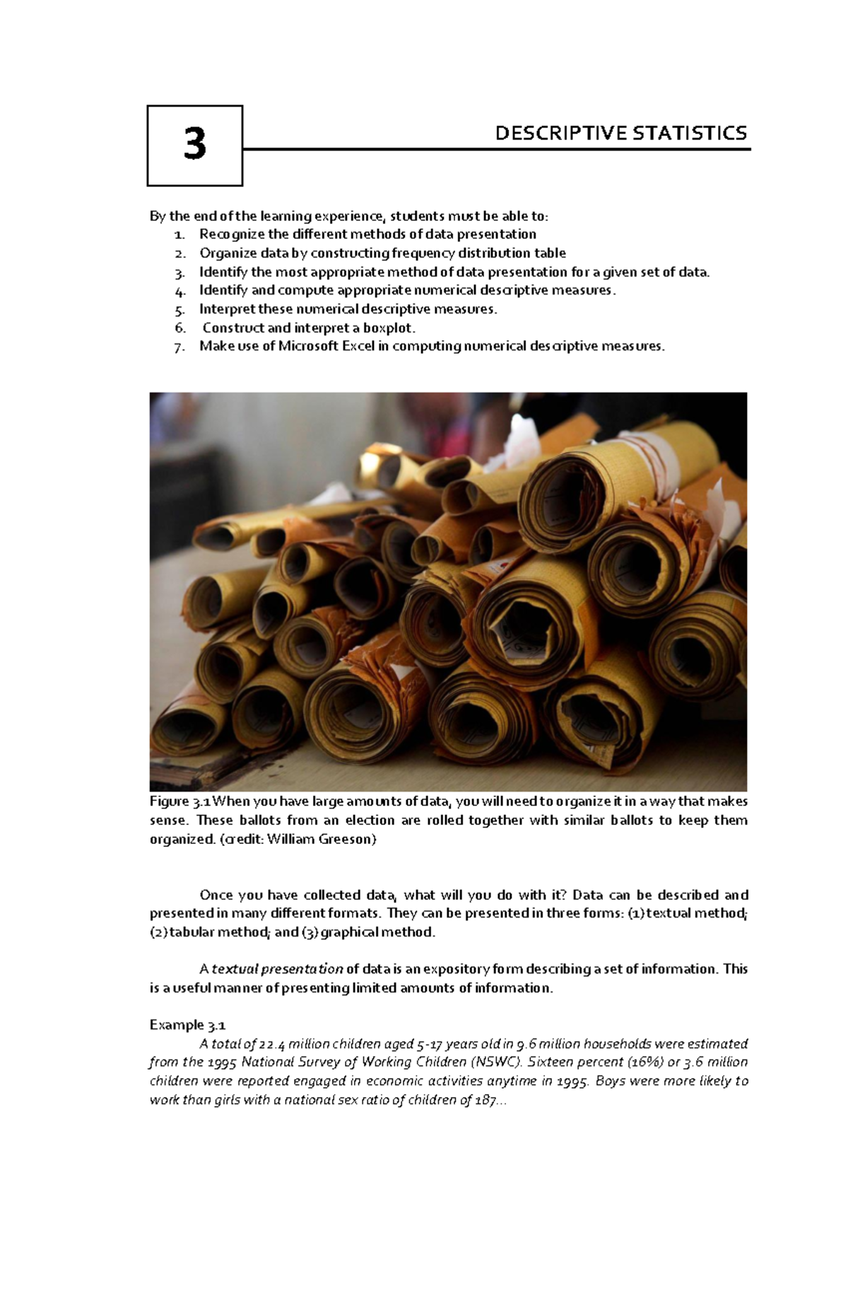 Descriptive- Statistics - DESCRIPTIVE STATISTICS By the end of the ...