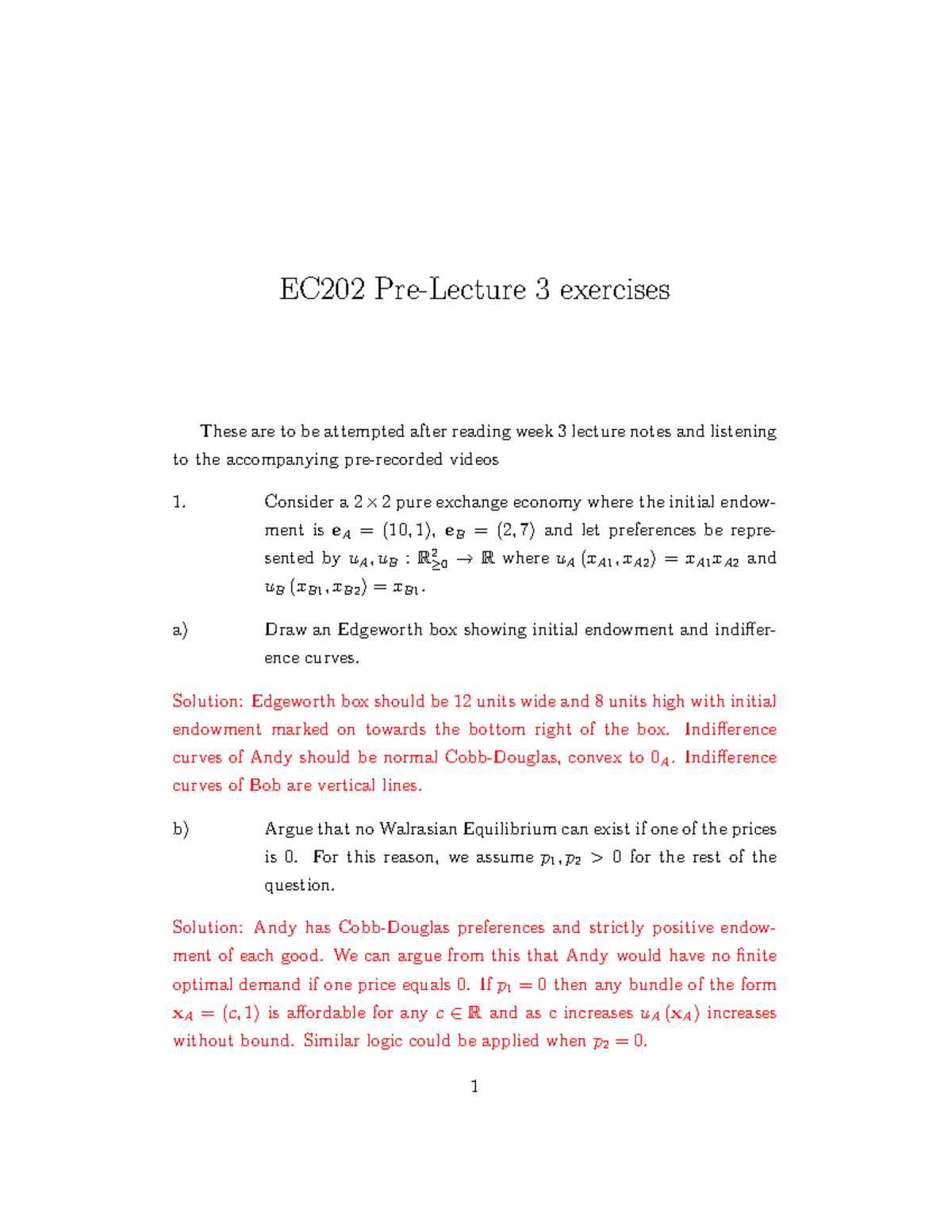 Pre-Lecture 3 exercises solved - EC202 Pre-Lecture 3 exercises These ... Pre-Lecture 3 exercises solved - EC202 Pre-Lecture 3 exercises These ...