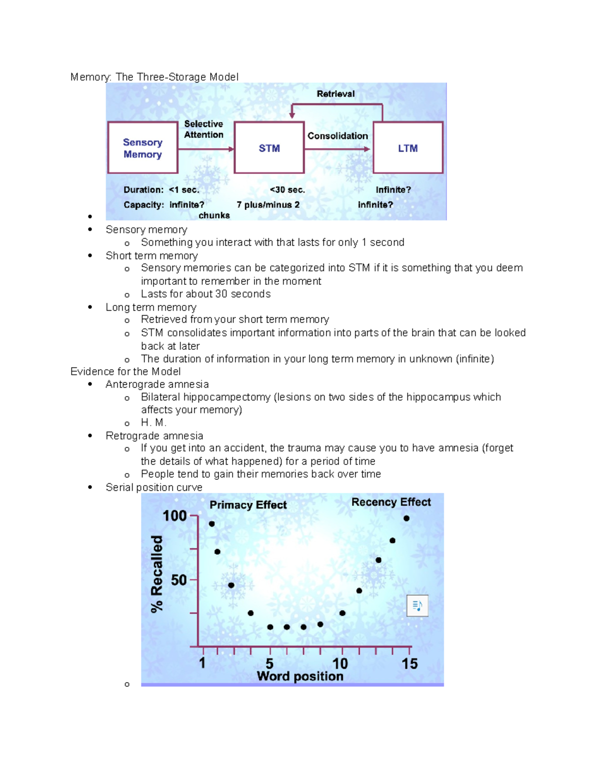 Memory Psychology - Memory: The Three-Storage Model Sensory memory o ...