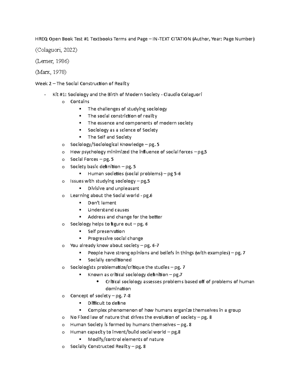 HREQ Open Book Test Critical Terms is Textbook - HREQ Open Book Test #1 ...