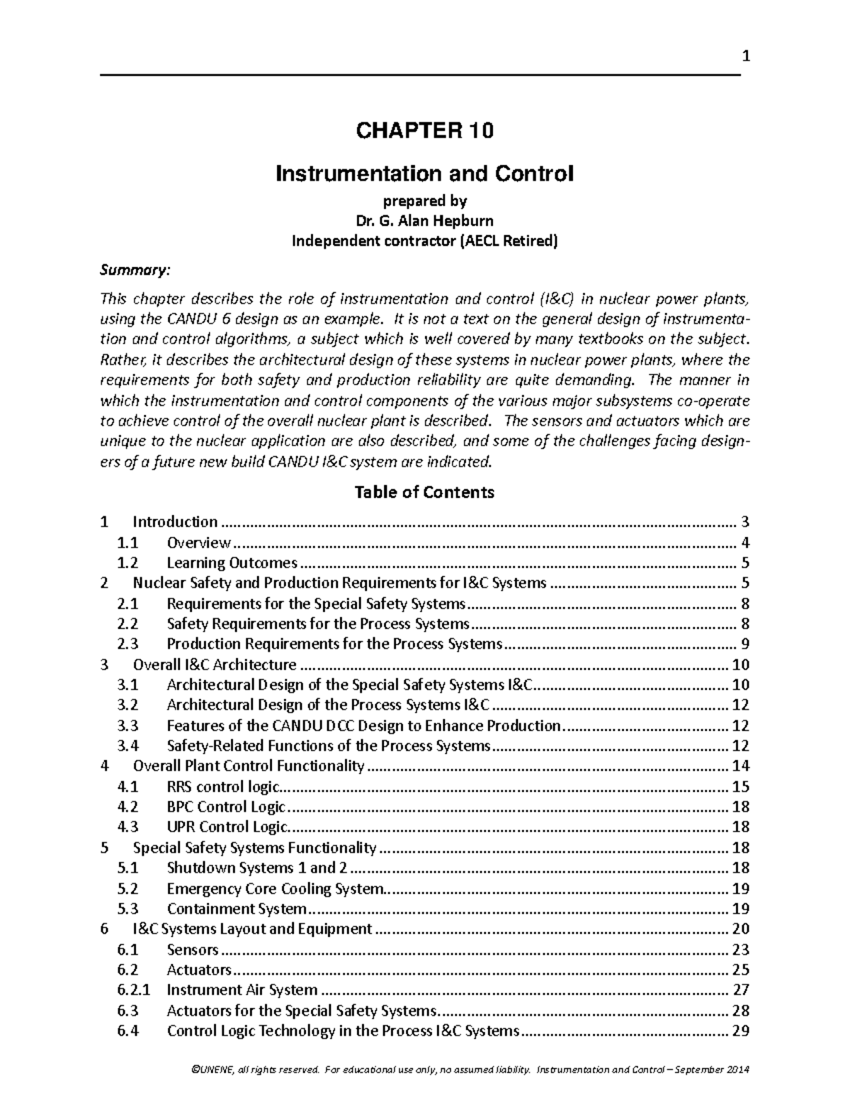 10 - Iand C - Lecture Slides - 1 CHAPTER 10 Instrumentation and Control prepared by Dr. G. Alan ...