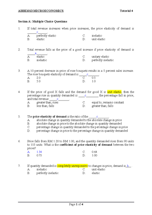 Tutorial 3 Section B Answer - ABBE1013 MICROECONOMICS tutorial 3 ...