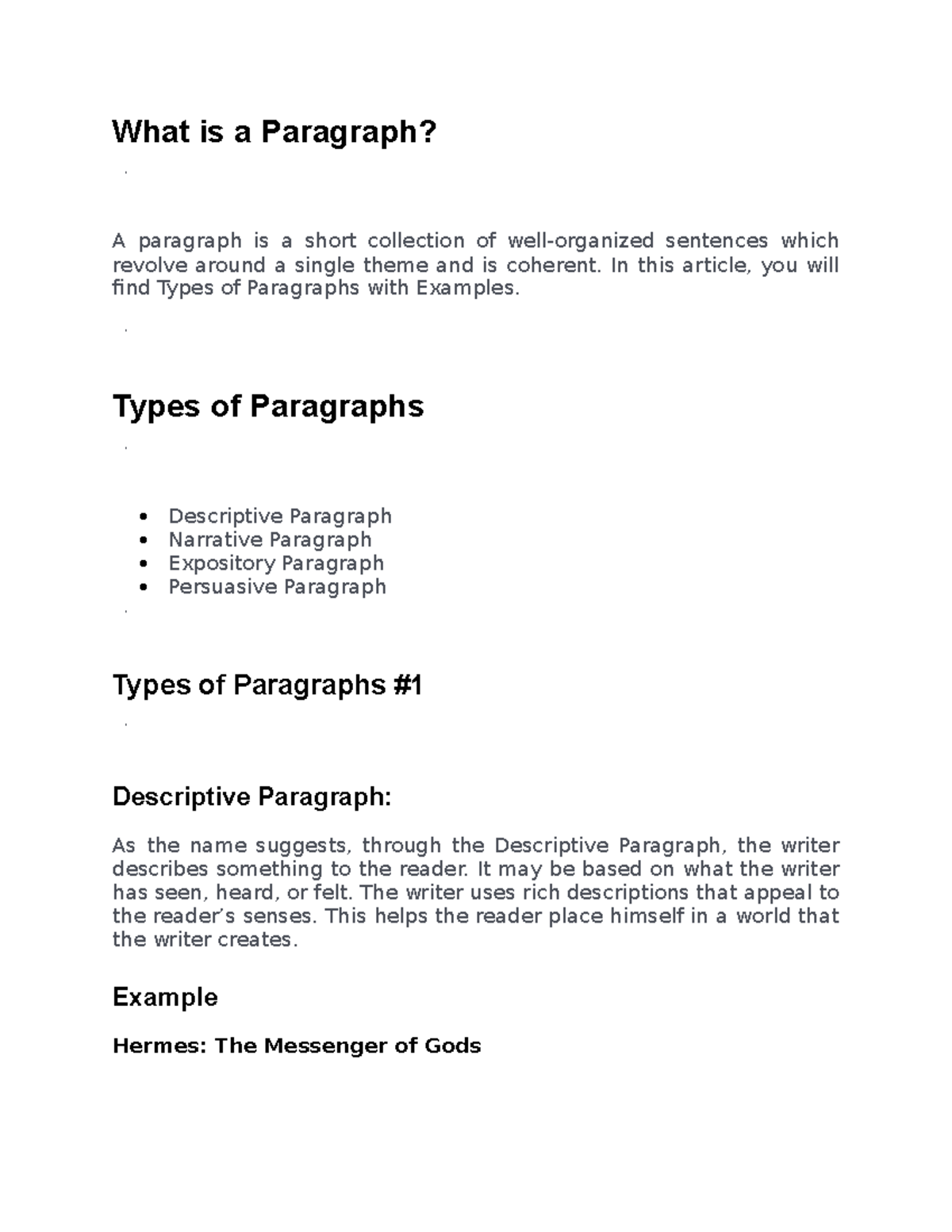 What is a Paragraph For Business & Technical Writting - What is a ...