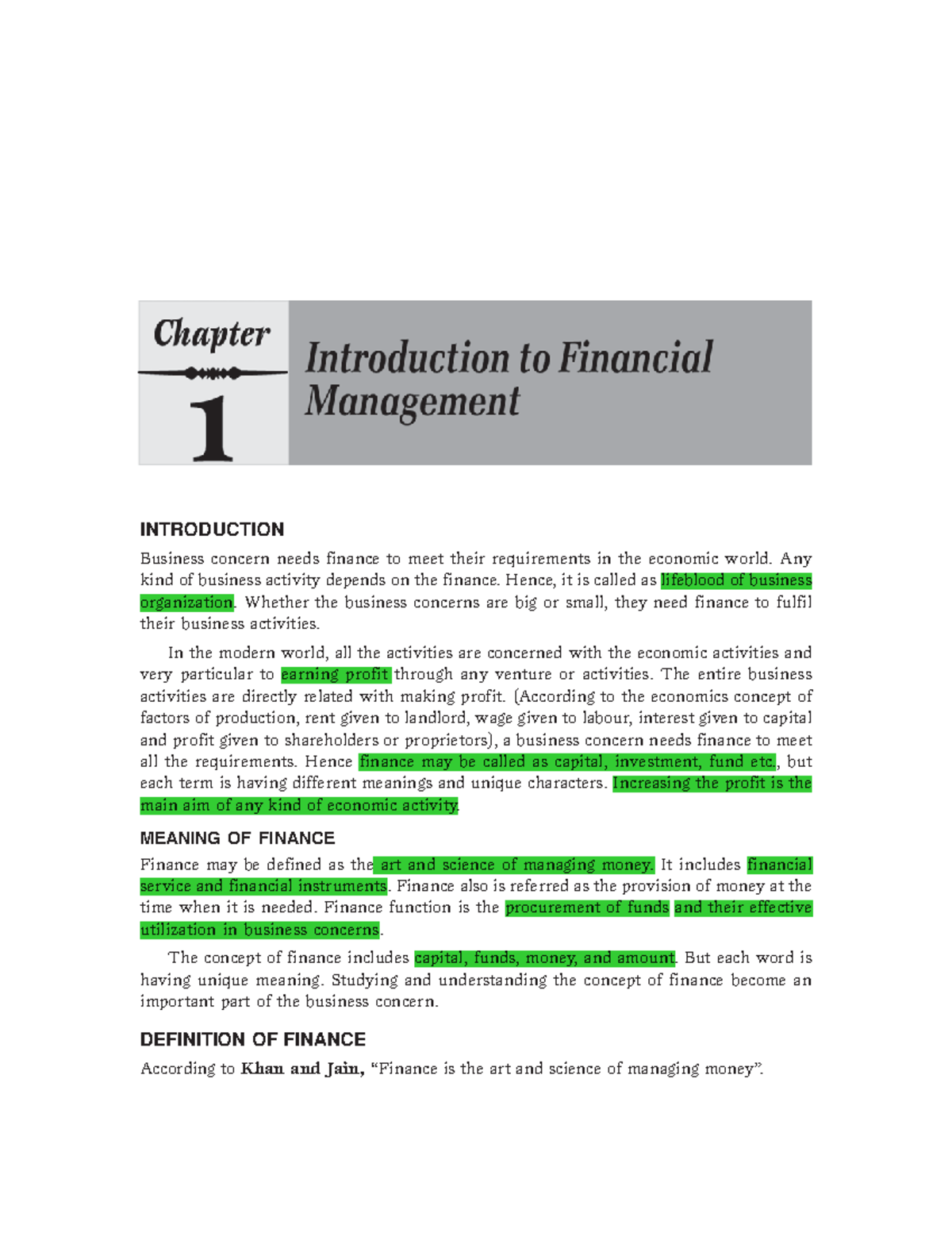 1. Financial Management-Introduction - INTRODUCTION Business concern ...
