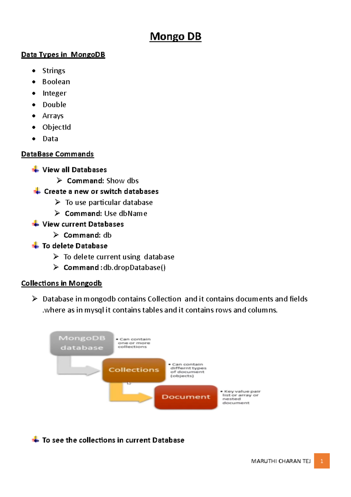 Mongo Db NOtes - frre - Mongo DB Data Types in MongoDB • Strings ...