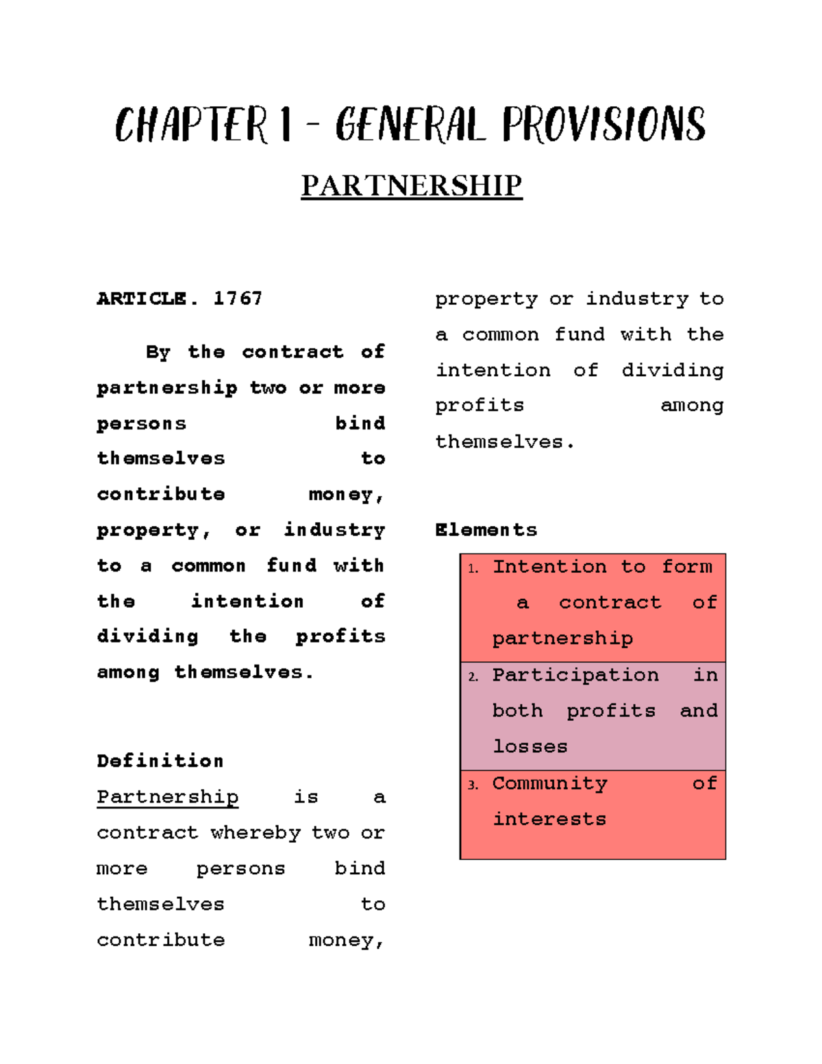 Chapter 1 - General Provision [Partnership] - CHAPTER 1 – GENERAL ...