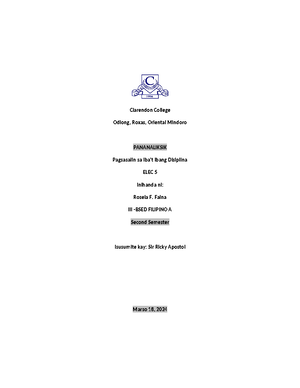 Pagsasalin ng Wika - Totoo ang sabi ni Savory na kapag pagsasaling-wika ...