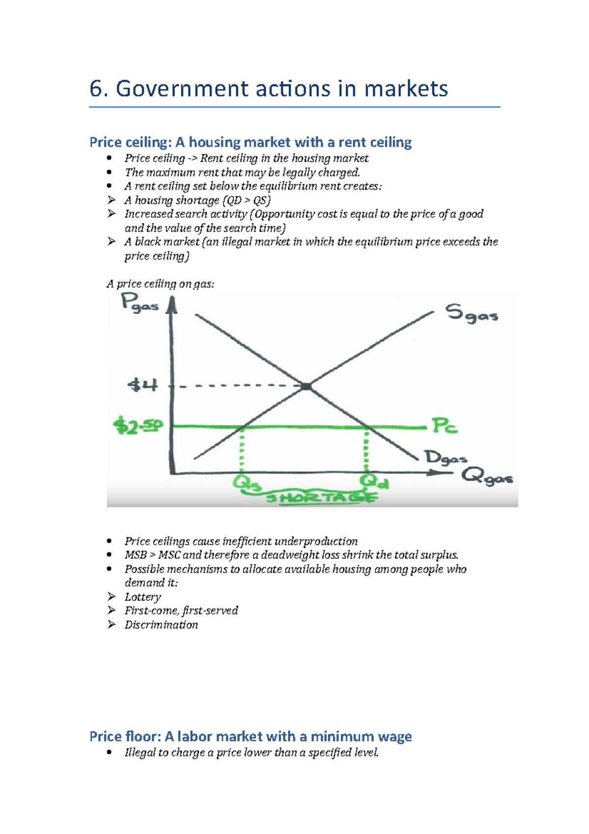 6. Government actions in markets - 6. Government actions in markets ...