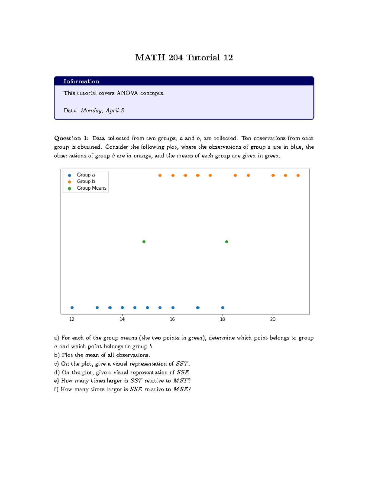 MATH 204 Tutorial 12 with solutions - MATH 204 Tutorial 12 Information This tutorial covers ...