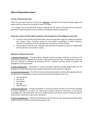 PE-1-finals - LECTURES - Module I- Introduction to Movement Enhancement : This module is ...