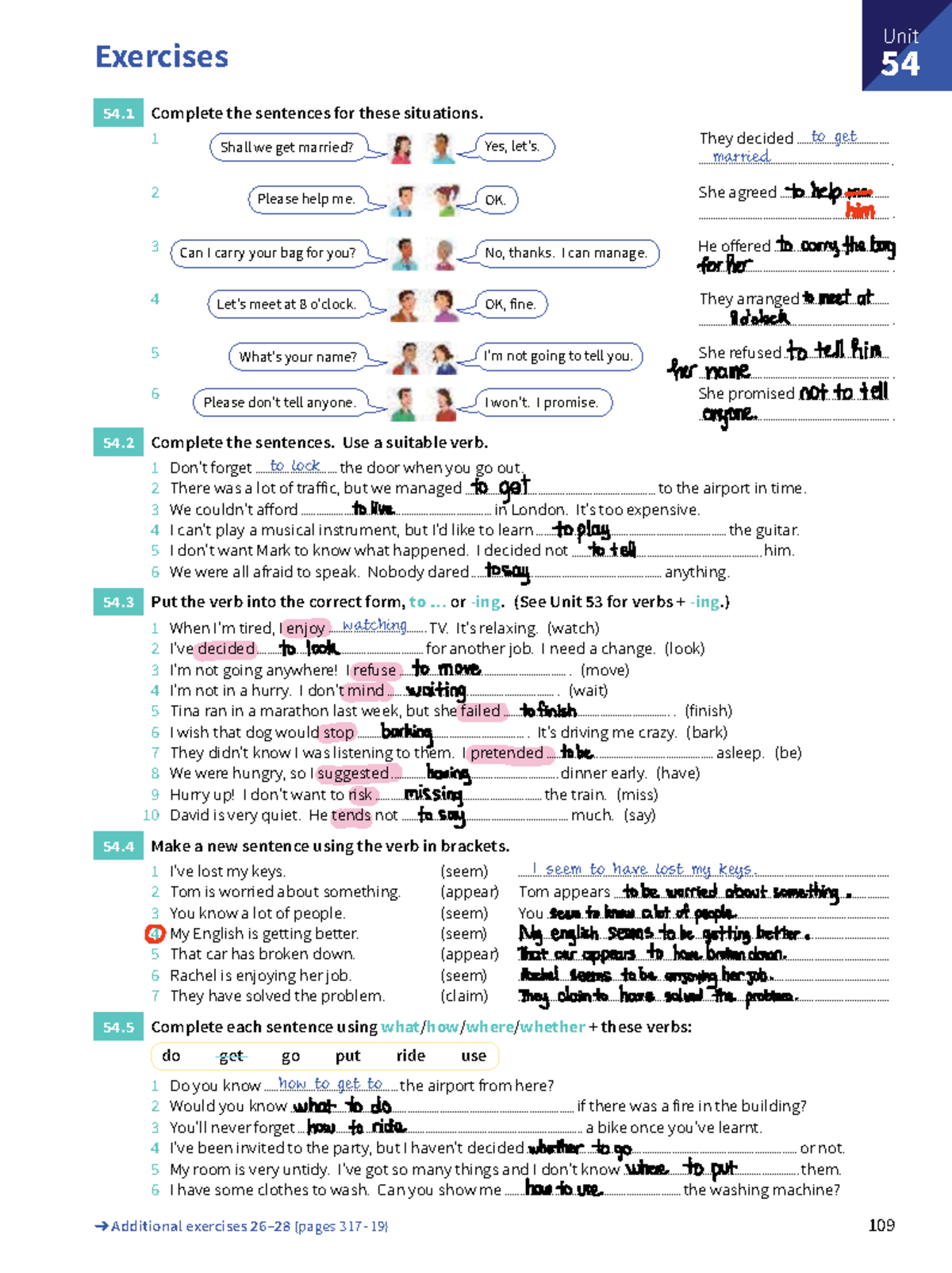 UNIT54 - Homework grammar - Exercises Unit 54 54 Complete the sentences ...