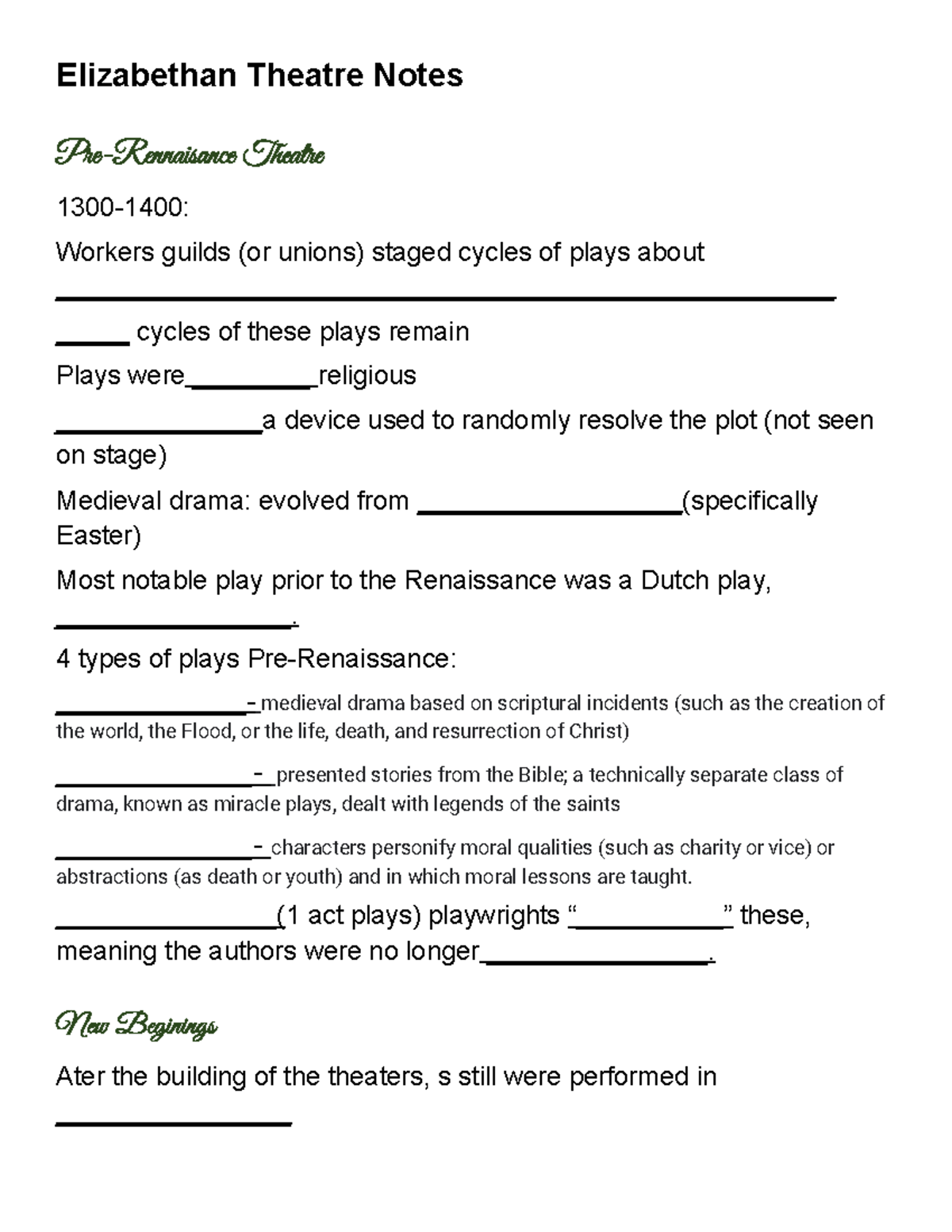 Elizabethan+Theatre+Fill-+in+Notes - Elizabethan Theatre Notes Pre ...