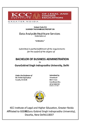 Syllabus BBA 2nd, 3rd year - Bachelors of Business Administration - Studocu