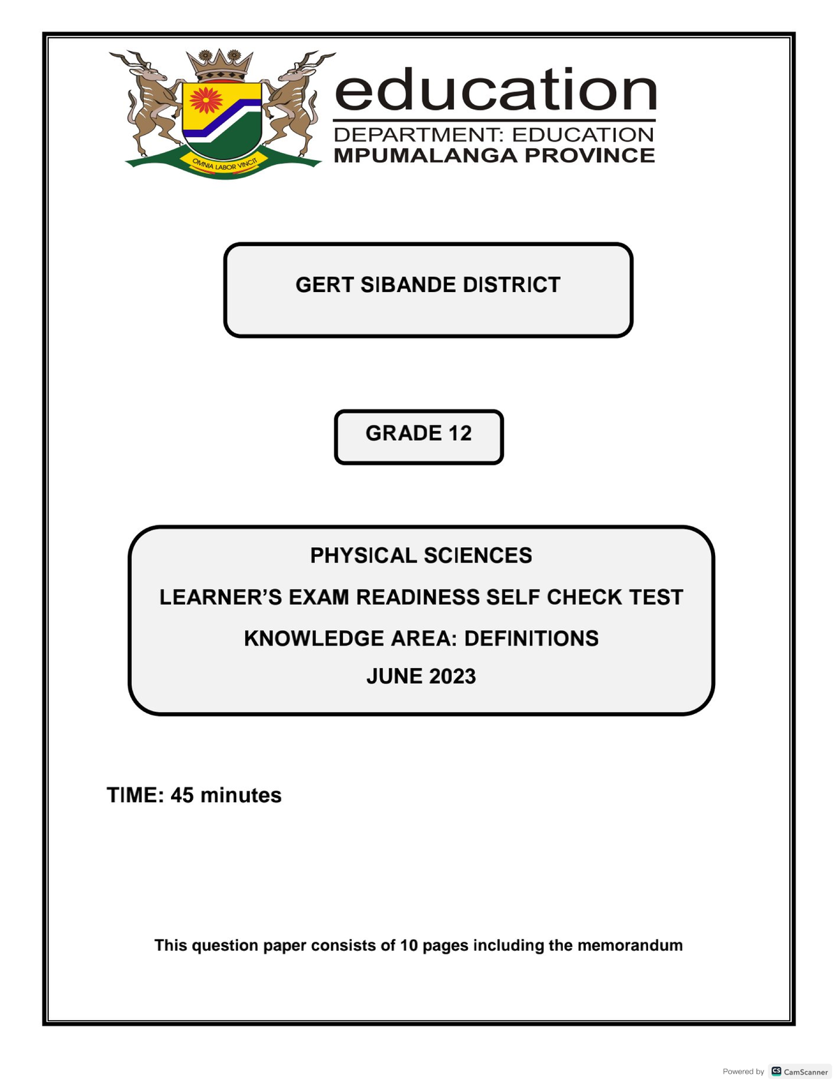 Definitions SELF Check TEST JUNE 2023 - Studocu