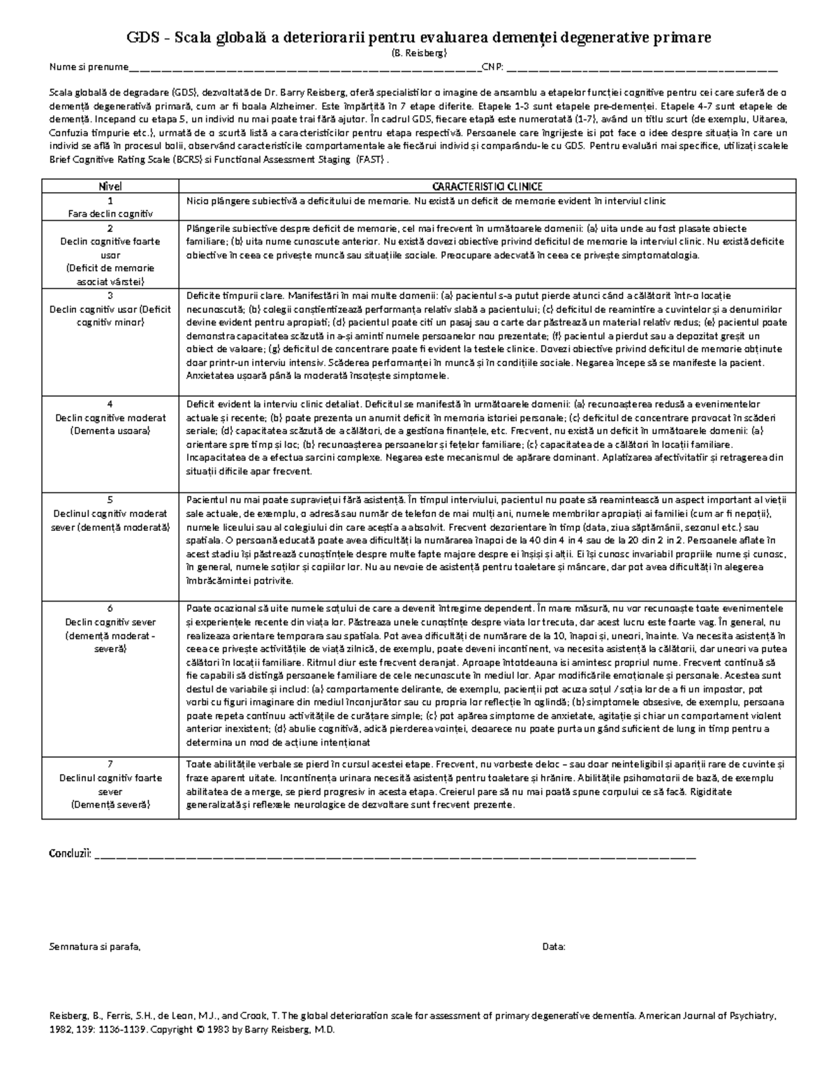GDSro Scala Reisberg Deteriorare Globala - GDS - Scala globală a ...