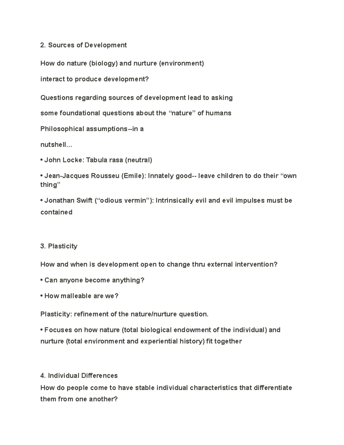 Human Development Chapter 1 - Sources of Development How do nature ...