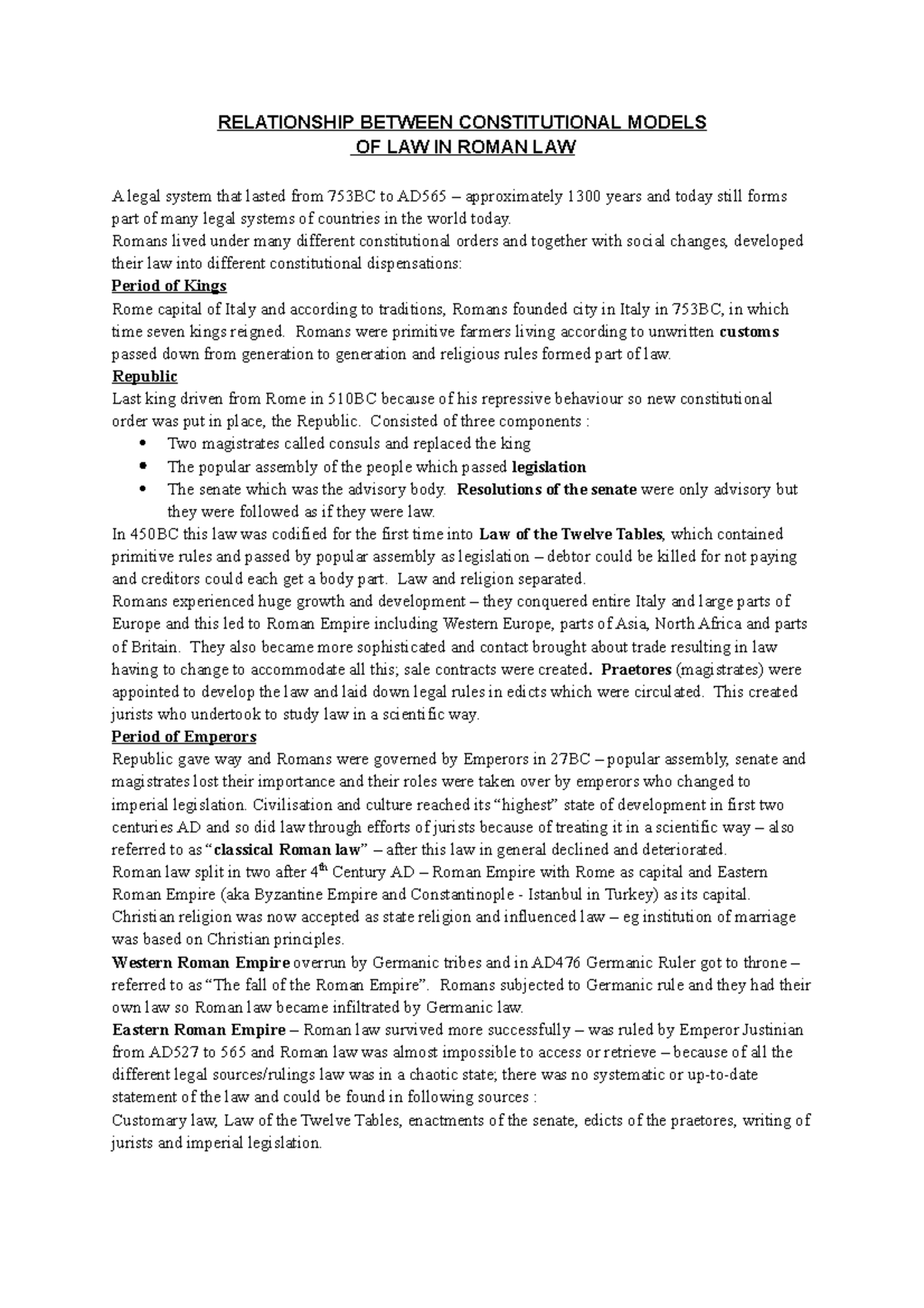 Relationship Between Constitutional Models - RELATIONSHIP BETWEEN ...