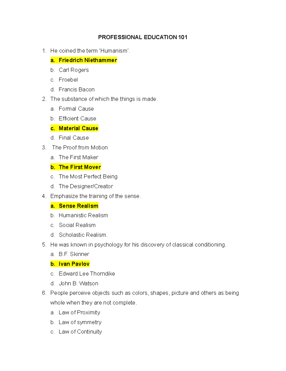 Professional Education 101 - PROFESSIONAL EDUCATION 101 He coined the ...