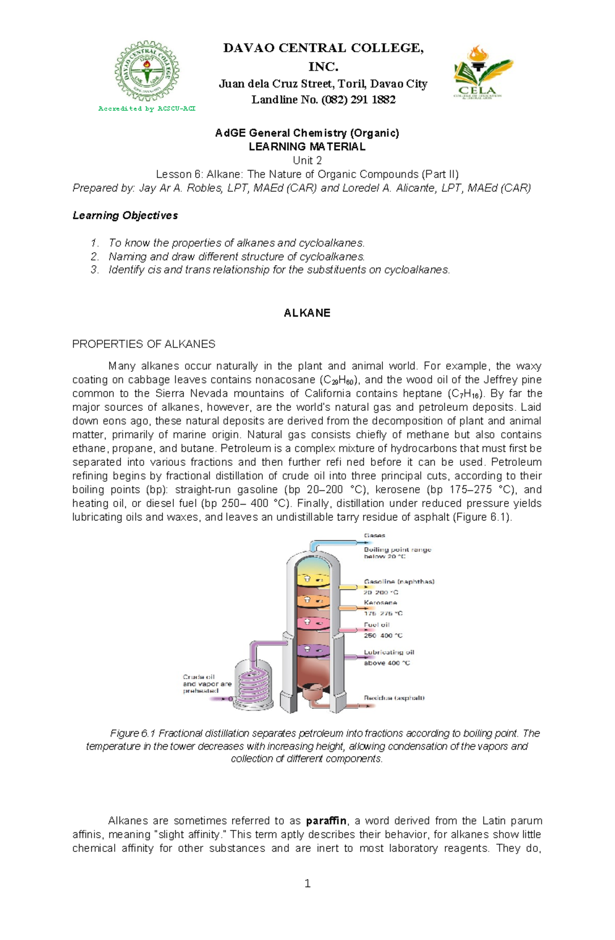 Learning Material 6 Ad GE - Accredited by ACSCU-ACI INC. Juan dela Cruz ...