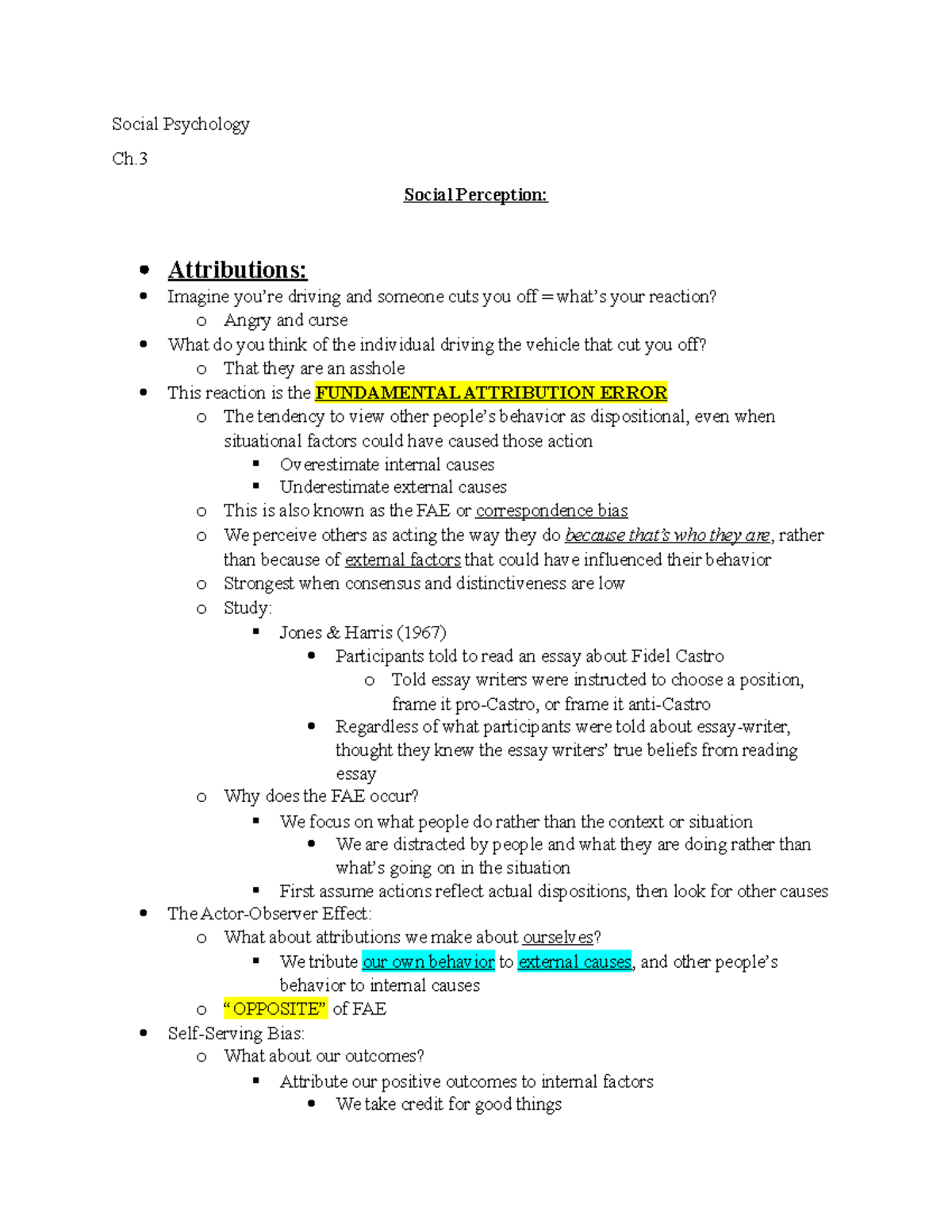 Social Psychology, CH. 3 - Social Psychology Ch. Social Perception ...