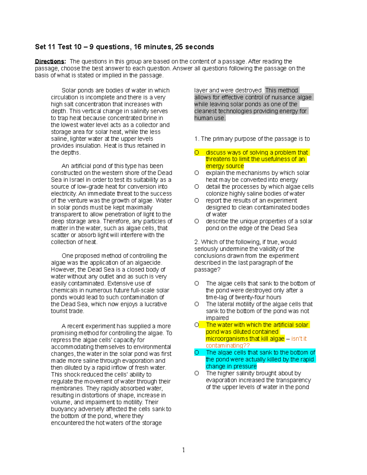 Set11Test10NEW - info - Set 11 Test 10 – 9 questions, 16 minutes, 25 ...
