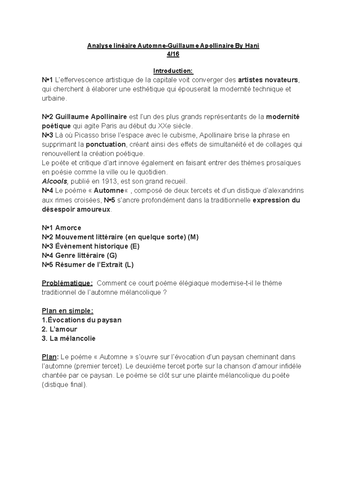 Automne-Guillaume Apollinaire - N•2 Guillaume Apollinaire est l’un des ...
