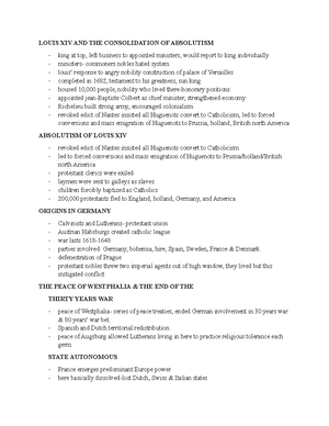 AGE OF Absolute Notes 4 - Age of Absolutism - RESTORATION ERA Charles ...
