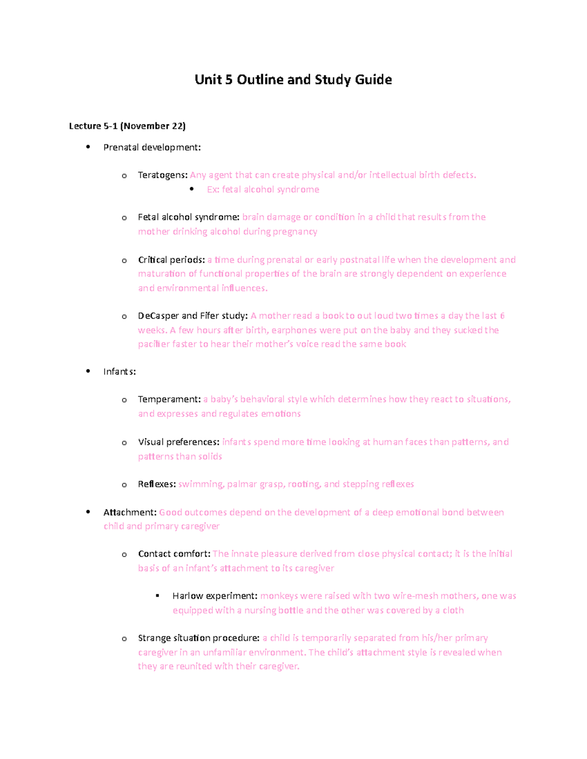 Unit 5 - Outline and Study Guide - Unit 5 Outline and Study Guide ...