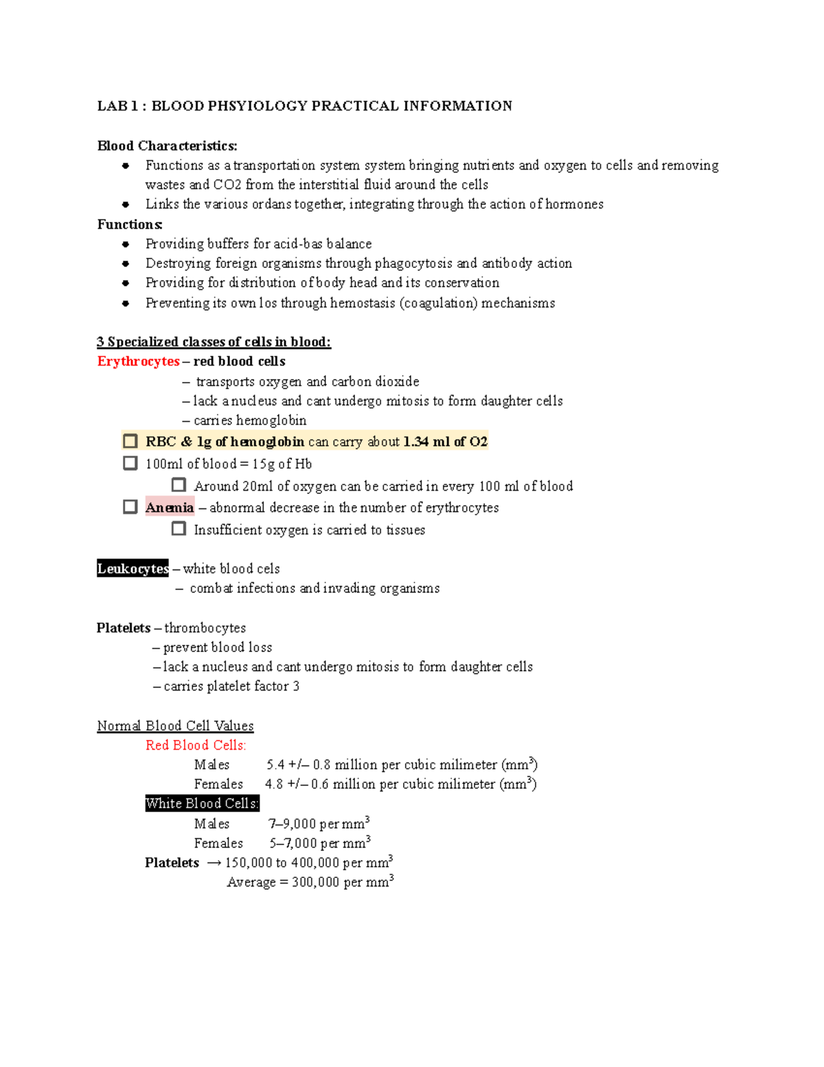 Practical 1 Information-3 - LAB 1 : BLOOD PHSYIOLOGY PRACTICAL ...