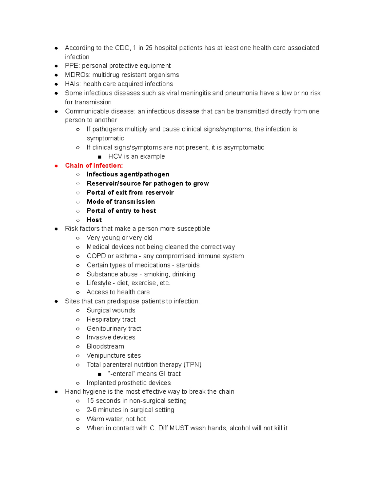 Infection Prevention and Control - According to the CDC, 1 in 25 ...