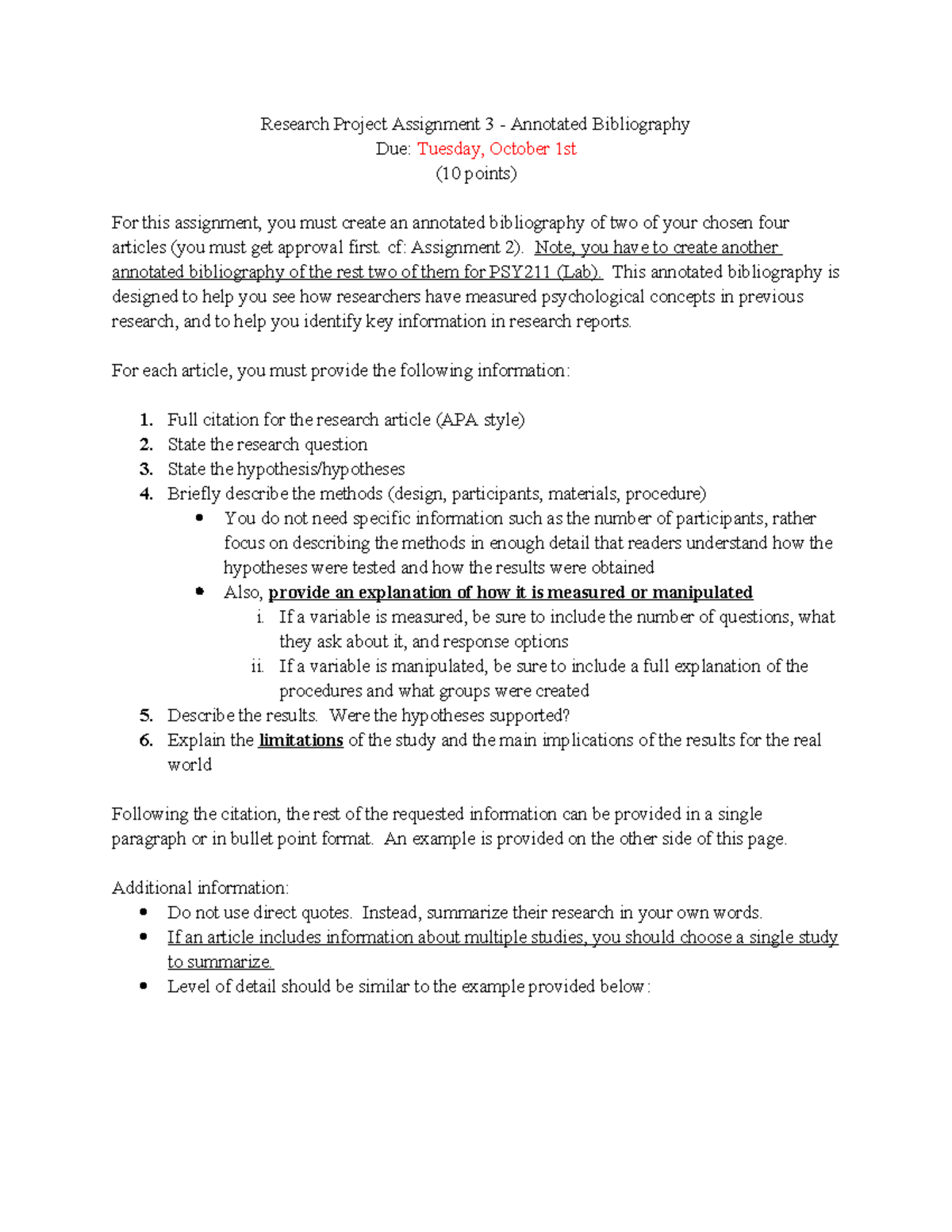 Assignment 3 annotated-bibliography - Research Project Assignment 3 ...