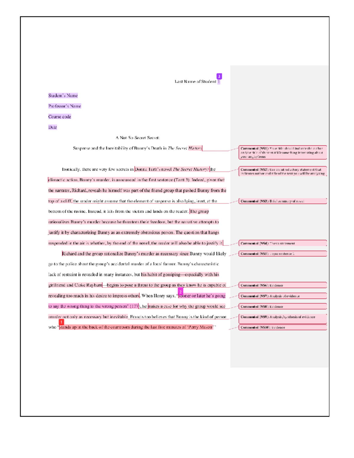 AP Sample that the prof wants you to write like, write like this and ...