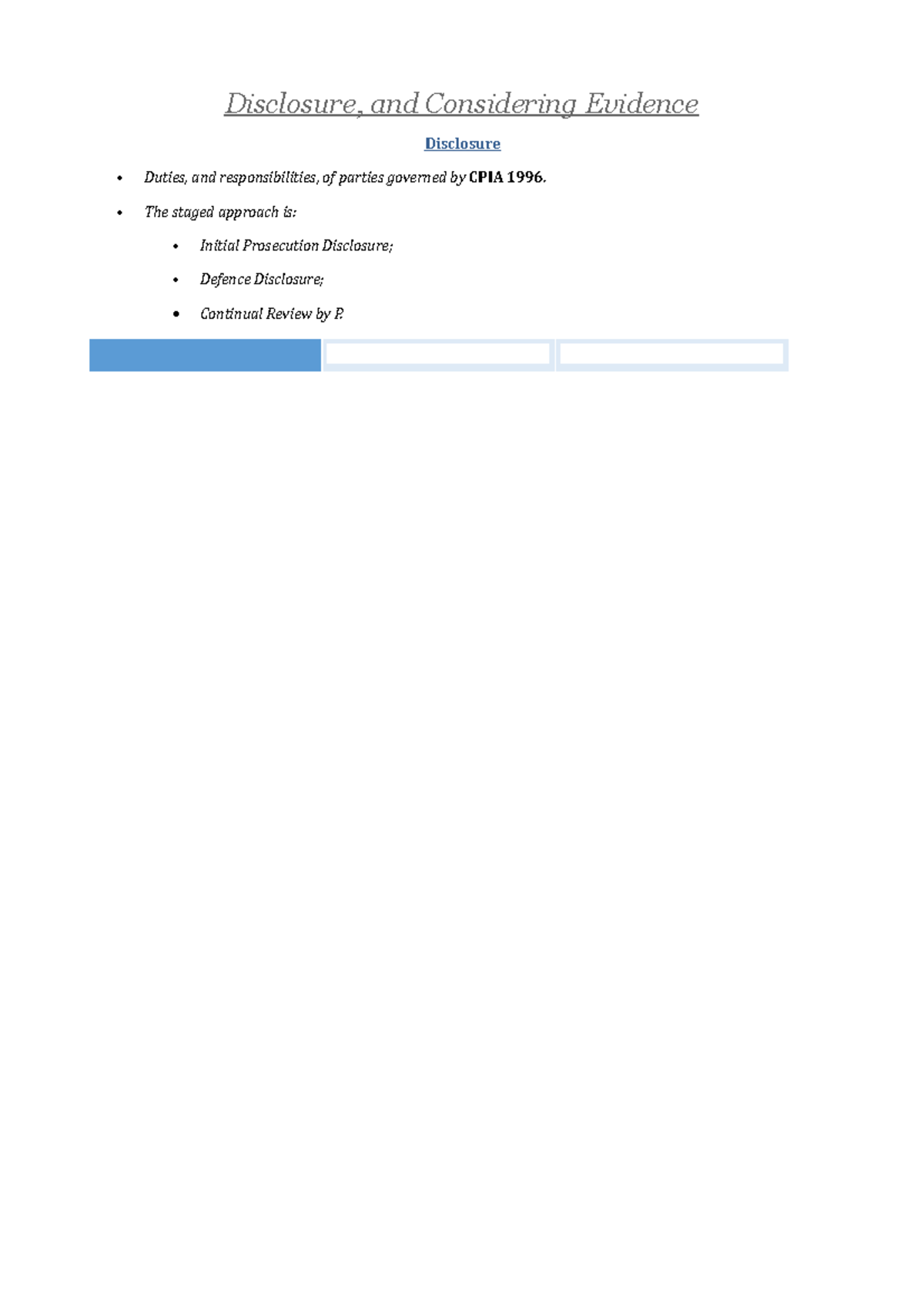 Disclosure and considering evidence 2015 - Disclosure, and Considering ...