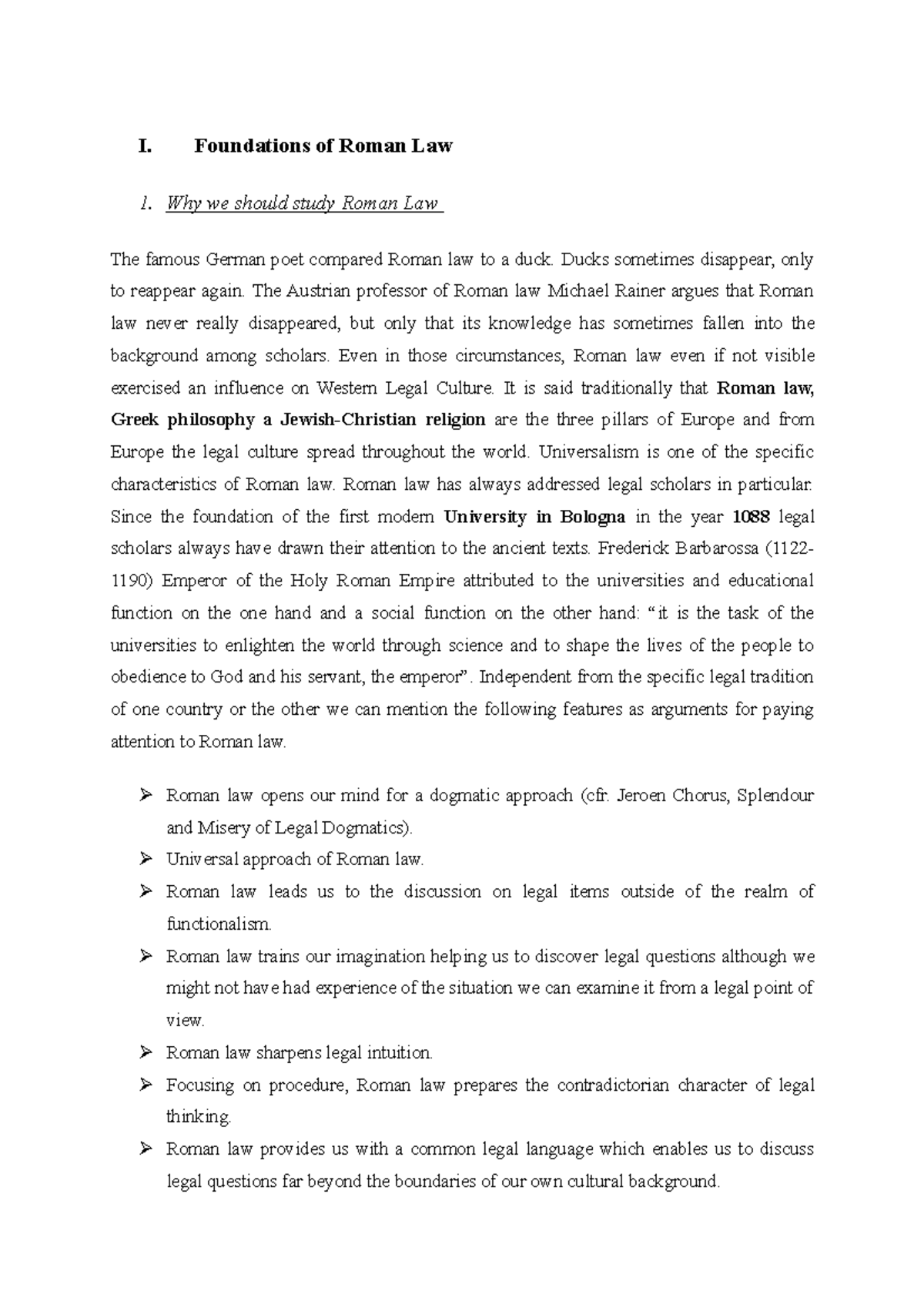 01 Foundations of Roman Law-1 - Family Studies and Human Development ...